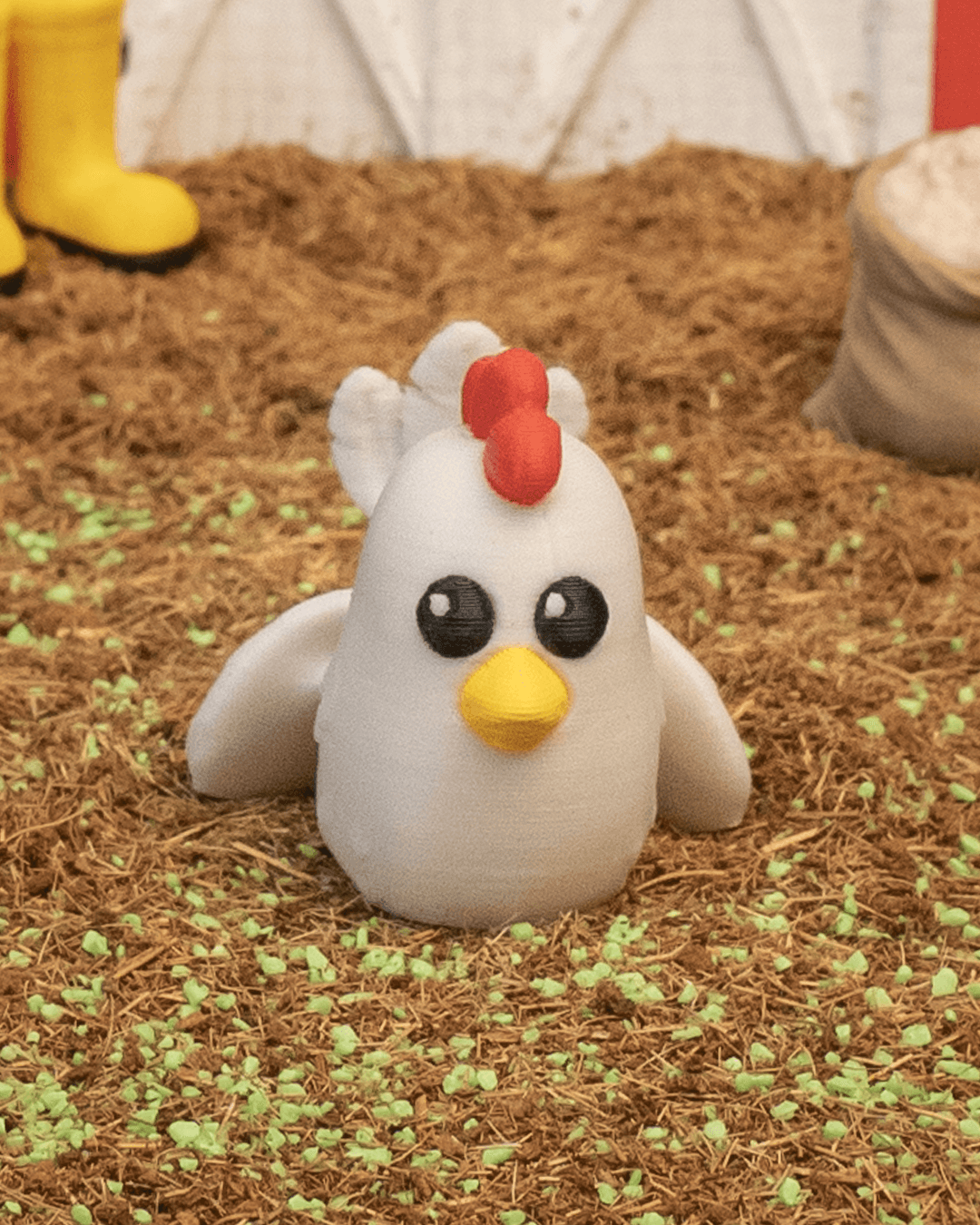 3D-Printed Polly the Chicken – Farmhouse Miniature & Keychain Accent ...